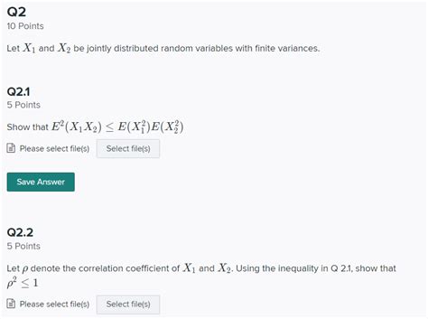 q2 10 points let x1 and x2 be jointly distributed