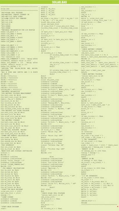 Pic Microcontroller Based Solar Charger Source Code Available