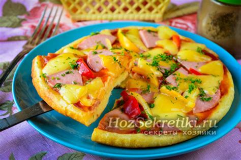 Пицца на сковороде за 10 минут без сметаны и кефира рецепт с фото пошагово