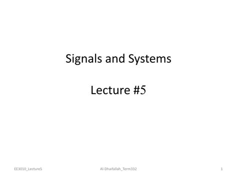 PPT Signals And Systems Stability Invertibility And Response Analysis PowerPoint