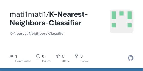 Github Mati1mati1k Nearest Neighbors Classifier K Nearest Neighbors Classifier