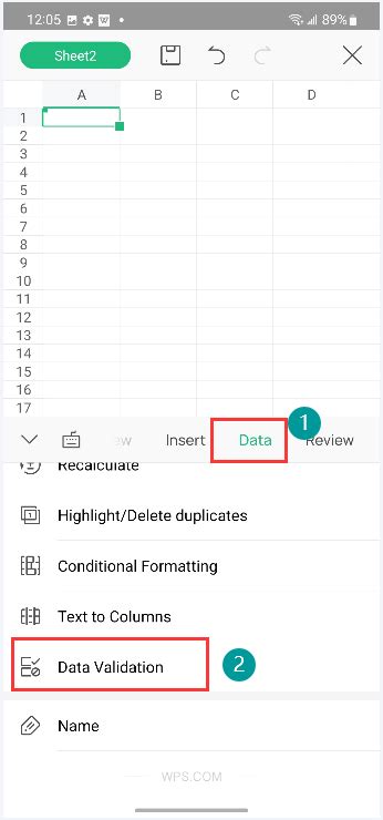 How To Set Data Validation In Wps Spreadsheet
