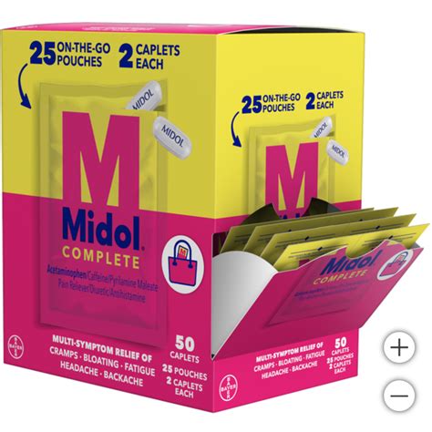 Midol Complte Acetaminophen Caplets 252 Caplets Usa Concession