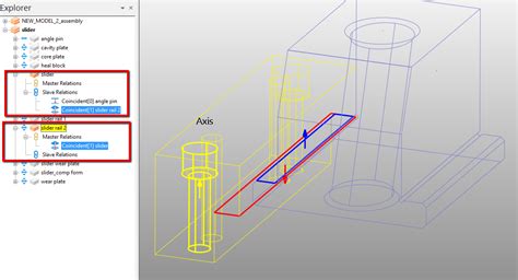How To Make Sliding Core Assembly Relationships In PowerShape