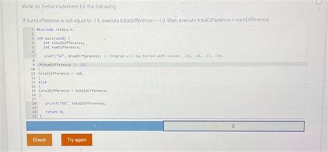 Solved Write An If Else Statement For The Following If Chegg