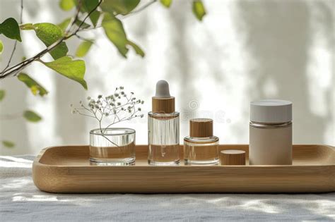 Aesthetic Display Of Eco Friendly Packaging Featuring Natural Products