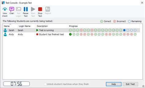 Testing Console Run Exam