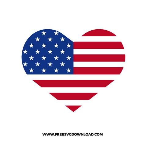 4th Of July Heart Svg Png Free Cut Files Artofit