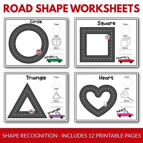 Road Shape Worksheets My Joy Filled Life