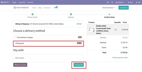 Odoo EasyPost Connector WebKul
