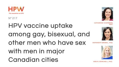 Dr Med Christina Sophie Engelhard On Linkedin Hpv Vaccine Uptake Among Gay Bisexual And