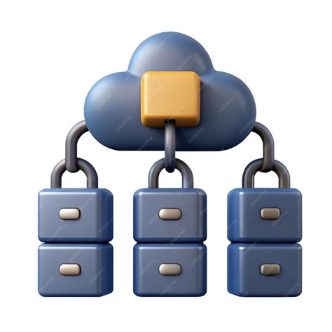 Secure Cloud Storage With Padlocks Premium Ai Generated Vector