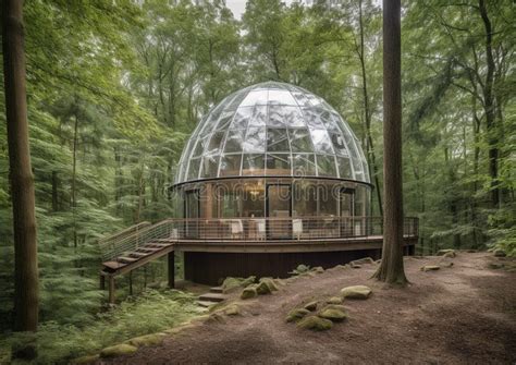 A Glass Treehouse In The Style Of Water Balloons Stock Illustration Illustration Of Guest