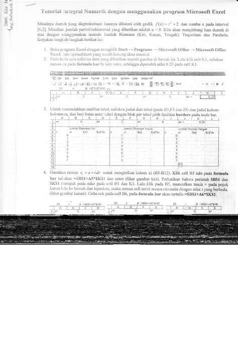 Tutorial Integral Numerik Excel Pdf