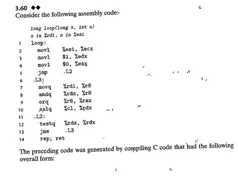 Solved 360 Consider The Following Assembly Code 4 Long