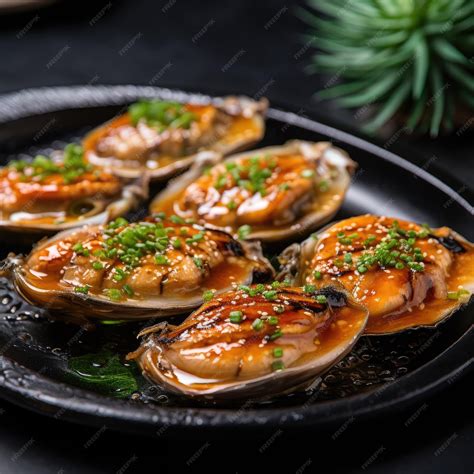 Premium Ai Image Luxurious Grilled Abalone Korean Seafood Elegance
