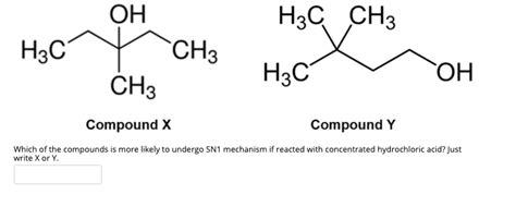 Solved ОН HAC CH H C CH H C ОН CH Compound X Compound Y Chegg com
