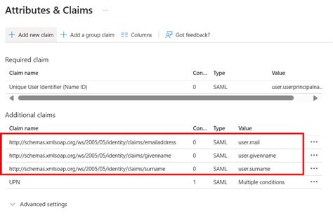 custom claim rule c [type issuer
