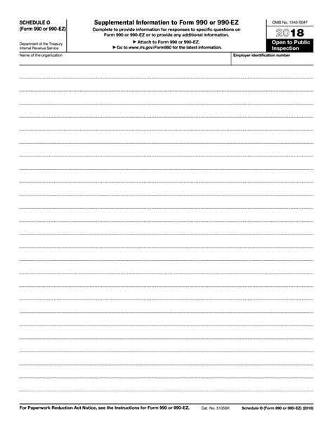 IRS Form Schedule O Fillable And Printable In PDF