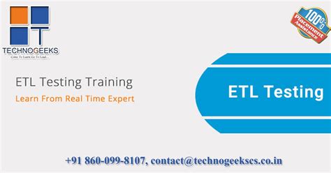 Technogeeks Software Training Institute Etl Testing Training In Pune