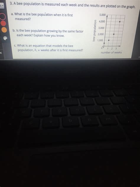 Answered 3 A Bee Population Is Measured Each Week And The Results Are Plotted On The Graph A