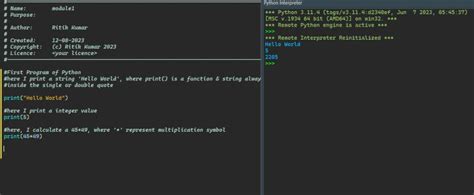 ritik kumar on linkedin challenge to learn python in 100days day 4 today i write my first program…