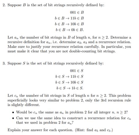 2 Suppose B Is The Set Of Bit Strings Recursively