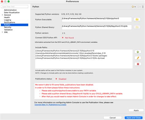 Admin Console Fails To Load Python Configuration Data Distribution Service Dds Community Rti