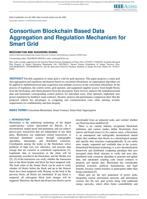Pdf Consortium Blockchain Based Data Aggregation And Regulation