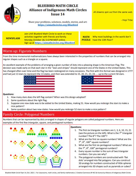 Issue 14—polygonal Numbers—full Color Pdf Alliance Of Indigenous Math