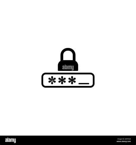 Security Password Login Symbol Icon On Isolated White Background Eps 10 Vector Stock Vector
