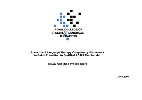 (PDF) Speech and Language Therapy Competency Framework to Guide - DOKUMEN.TIPS