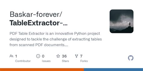 Tableextractor Advanced Pdf Table Extractionrequirementstxt At Main · Baskar Forever