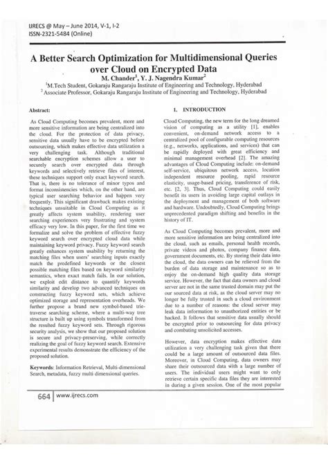 pdf a better search optimization for multidimensional queries over