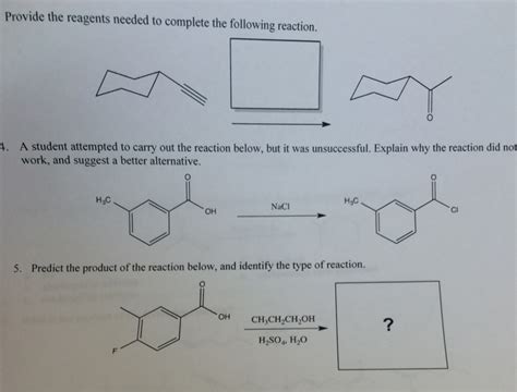 Solved Provide The Reagents Needed To Complete The Following
