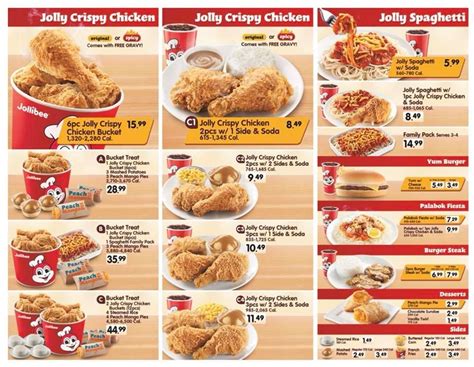 Jollibee Menu Price List 2013 Everything Thats Available On The