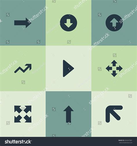 Vector Illustration Set Simple Cursor Icons Stock Vector Royalty Free Shutterstock