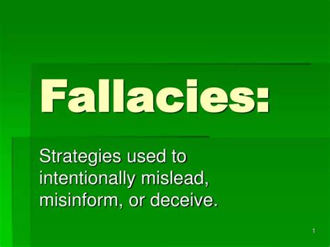PPT Unmasking Fallacies Deceptive Argument Strategies PowerPoint Presentation ID