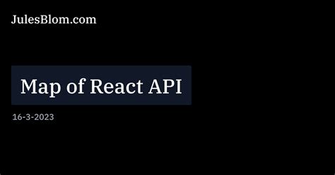 Map Of React V18 Api