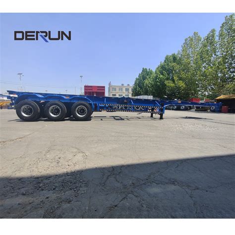 40ft Skeleton Container Trailer Chassis With Container Locker Container And Chassis