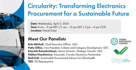 Circularity Transforming Electronics Procurement Virtual Event