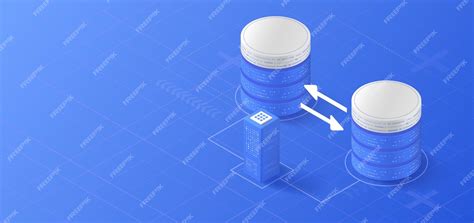 Premium Vector Cloud Synchronization Storage Isometric Illustration Network Infrastructure