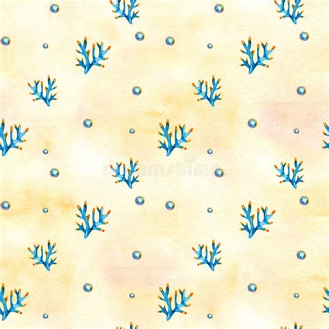 Modelo Incons Til De La Acuarela De Alta Calidad Con Los Objetos Subacu Ticos De La Vida Puede
