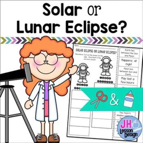 Solar Eclipse Or Lunar Eclipse Cut And Paste Sorting Activity Tpt