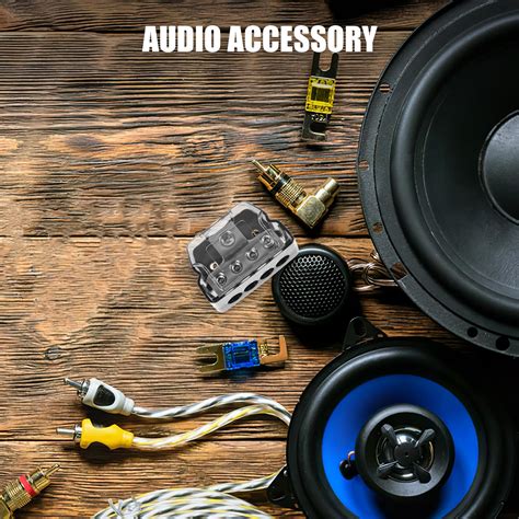 Masteelf Car Audio Power Distribution Block With Ground Splitter And Fused Block For Reliable