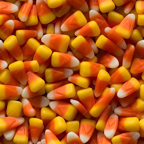Premium Ai Image Halloween Corn Candy Seamless Pattern Texture
