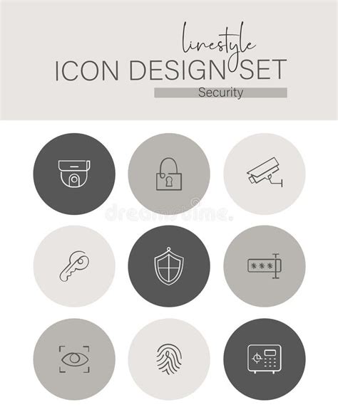 Linestyle Icon Design Security Stock Vector Illustration Of Security Privacy