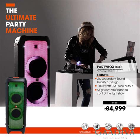 Jbl Partybox By Harman Powerful Bluetooth Party Speaker Gaadiva