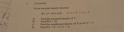 solved given the joint density function