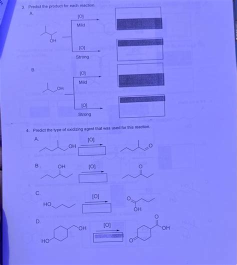 Solved 4 Predict The Type Of Oxidizing Agent That Was Used